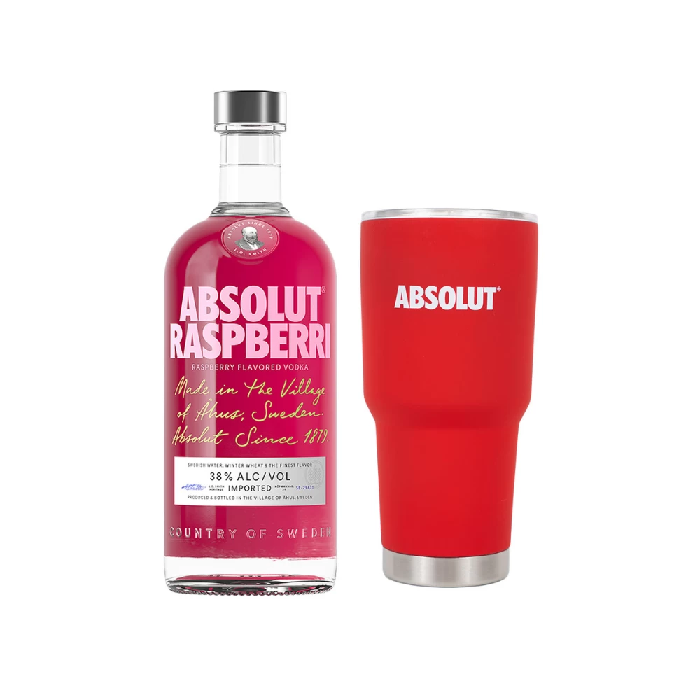Vodka Absolut Raspberri 750 ml. + Yeti