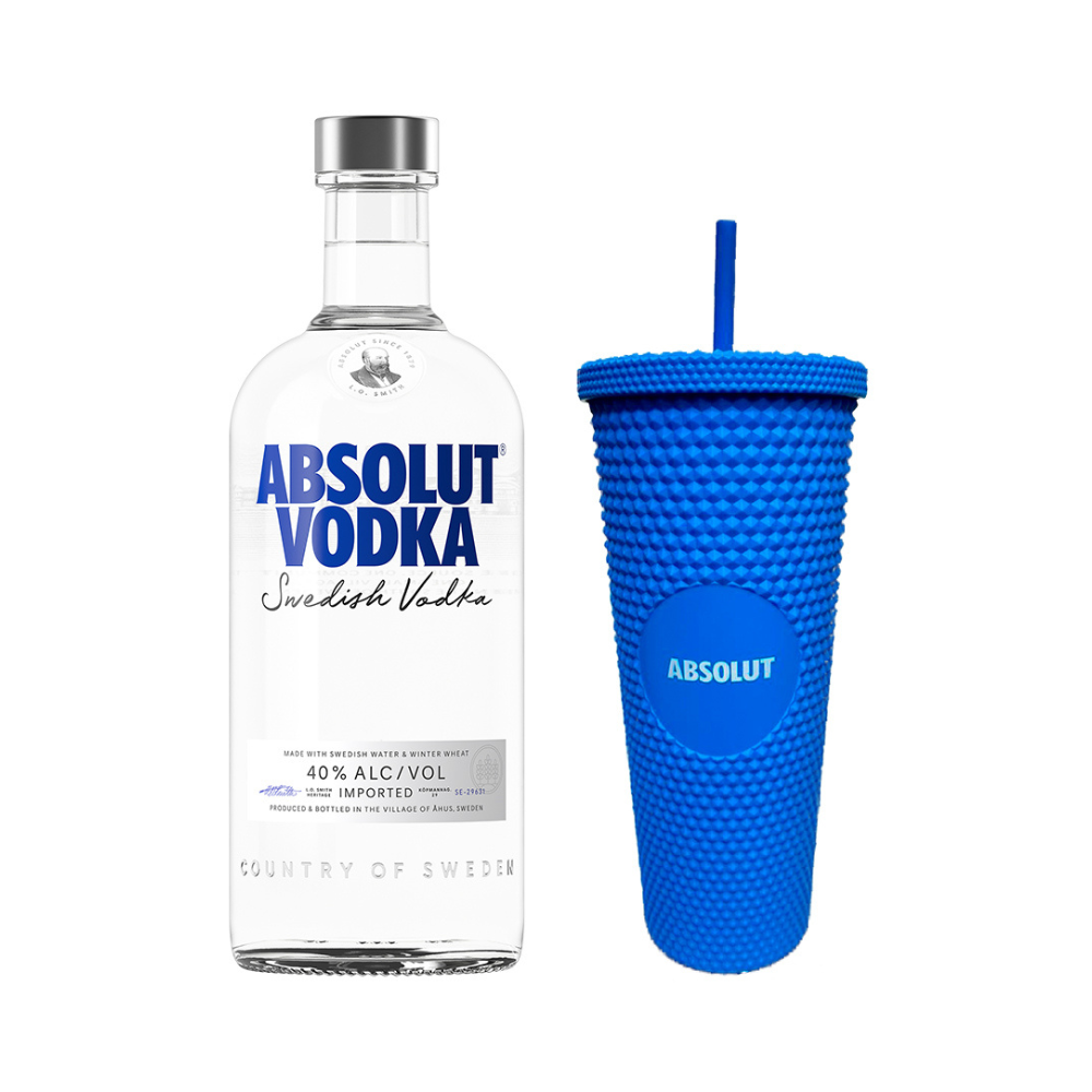 Vodka Absolut Azul 750 ml. + Vaso