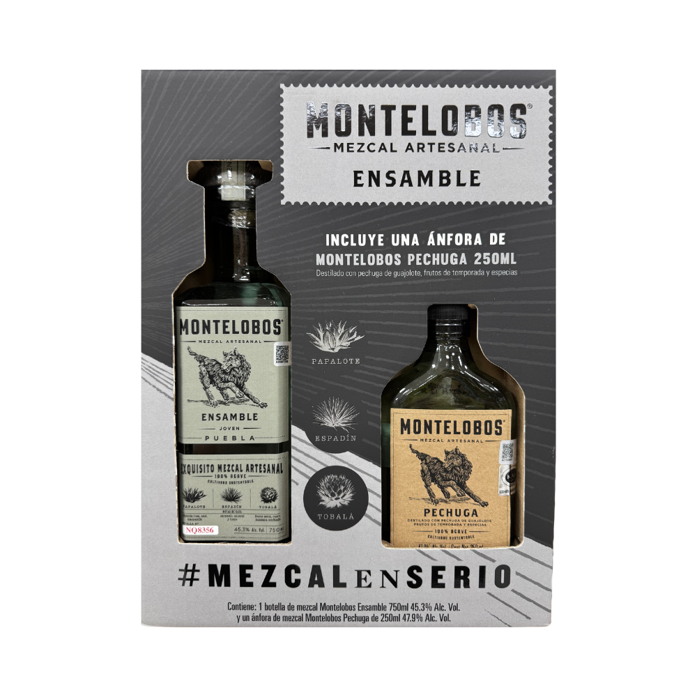 Mezcal Montelobos Ensamble 750 ml. + Montelobos Pechuga 250 ml.